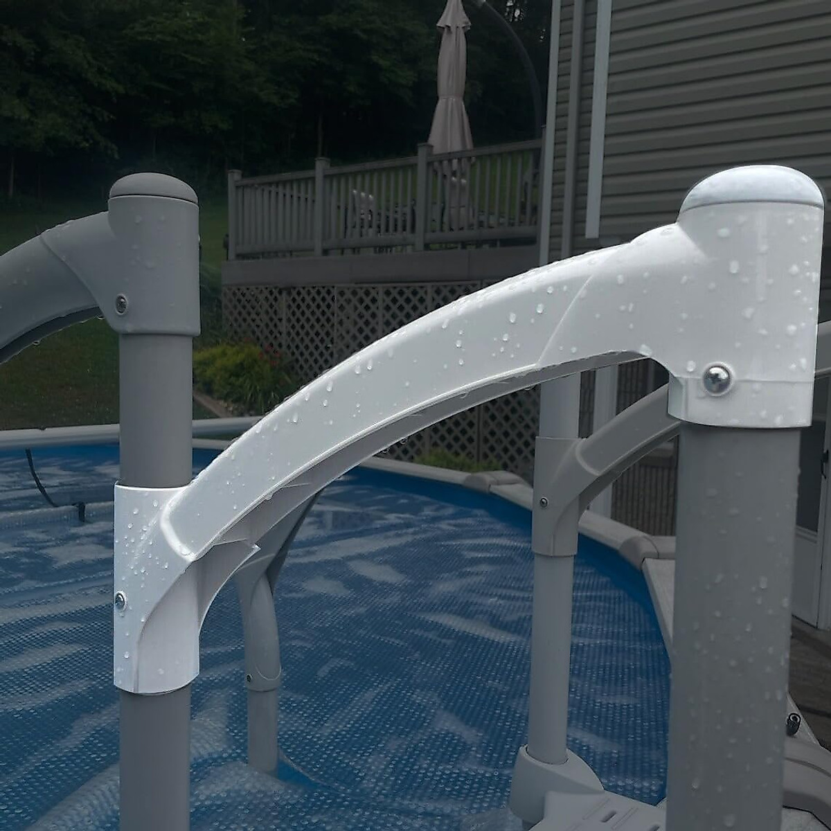ECOTRIC Short Handrail for Above Ground Swimming Pool Step