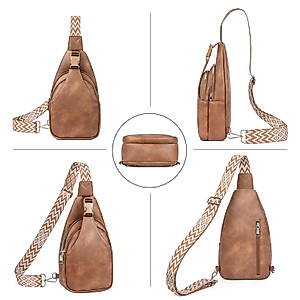 CLUCI Crossbody Bags for Women, Sling Bag for Women, Cross Body Bag for Woman, Crossbody Bag, Leather Sling Backpack, Sling Bag Travel Hiking Cycling