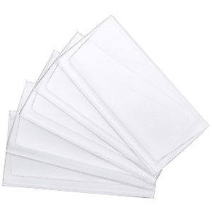 Set of 5 Heavy Duty Vinyl Checkbook Protector/Divider Trifold Wallet Inserts Made in USA