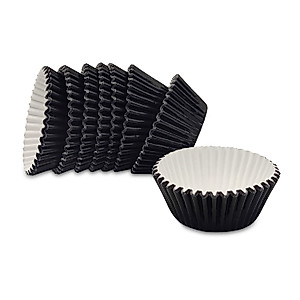 Bakehope Black Cupcake Liners 160-count, Standard Wrappers Muffin Baking Cups for Bakery & Home Use
