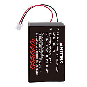 Batmax 3Pcs 1800mAh LIP1359 Battery Replacement for Sony PS3 Playstation 3 Sixaxis Dualshock 3 Wireless Controller CECHZC2E CECHZC2U LIP1472 LIP1859…