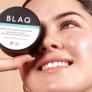 BLAQ Teeth Whitening Charcoal Powder - Natural Tooth Whitening for Sensitive Teeth - Charcoal Teeth Whitening Powder - Activated Charcoal Tooth Whitener - 30g/1oz