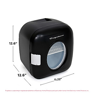 FRIGIDAIRE EFMIS462-BLACK 12 Can Retro Mini Portable Personal Fridge/Cooler for Home, Office or Dorm, Black