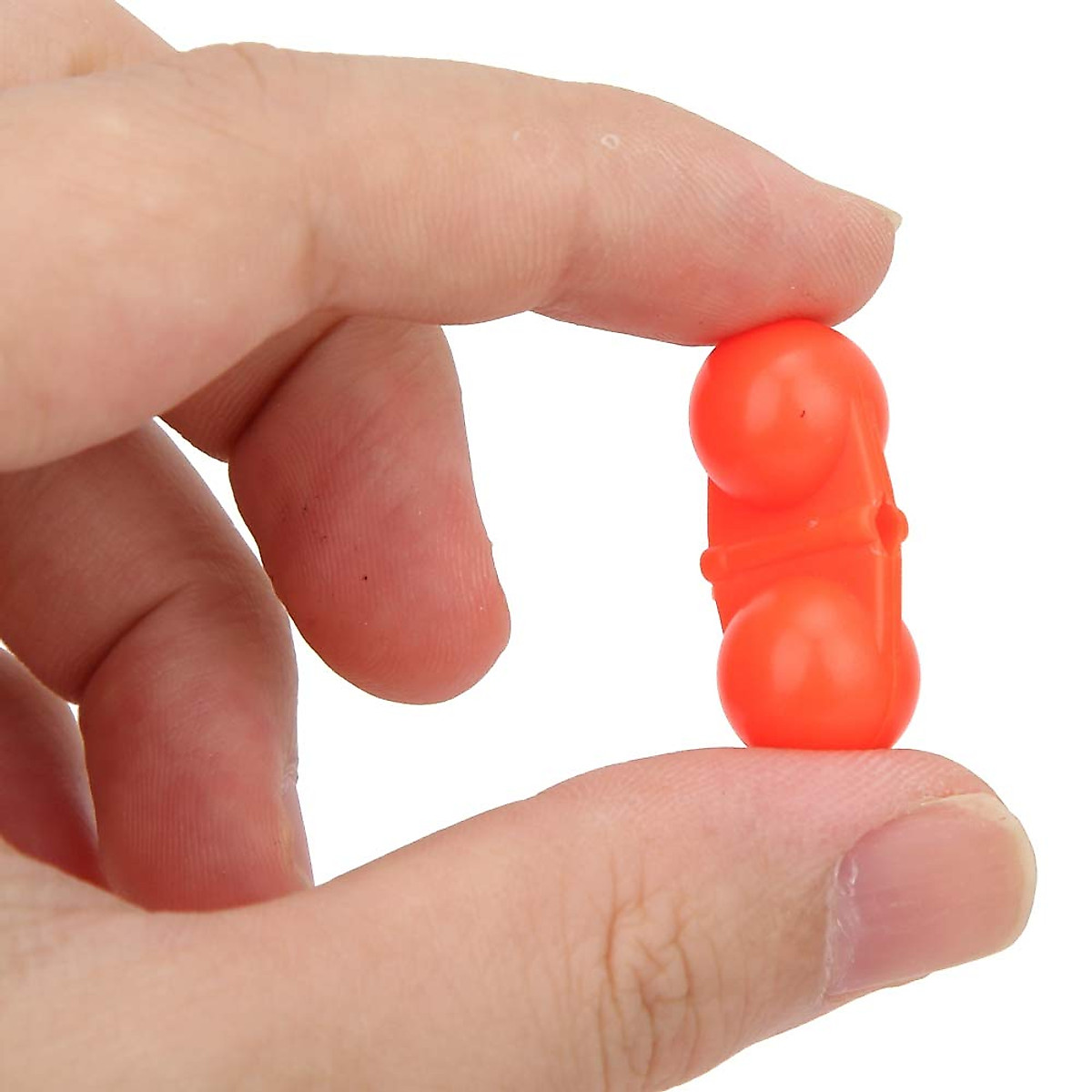 Health Gear Catfish Rattles, 40Pcs ABS Sea Fishing Double Rattles Catfishing Tackle, Peg Floats Catfishing Accessories for Luring Fish(red)