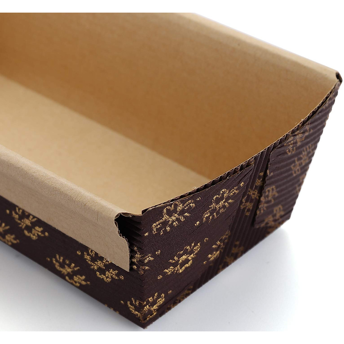 Lawei 30 Pack Paper Loaf Pans, Disposable Paper Baking Loft Mold, 6 x 2.5 x 2 inch Rectangle Paper Baking Pans for Quick Bread Small Pumpkin Breads, Microwave Oven Freezer Safe