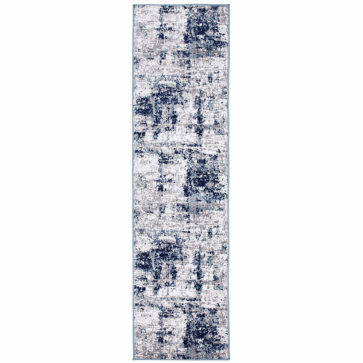 Rugshop Distressed Abstract Runner Rug 2' x 7' Blue