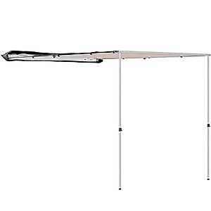 VEVOR Car Side Awning, 6.6'x8.2', Pull-Out Retractable Vehicle Awning Waterproof UV50+, Telescoping Poles Trailer Sunshade Rooftop Tent w/Carry Bag for Jeep/SUV/Truck/Van Outdoor Camping Travel, Sand