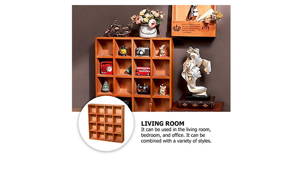 Rustic Wood Shadow Box Shelf - Freestanding Display & Wall Art