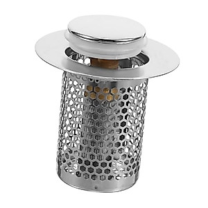 LIFKICH Leaking Tub Drain Bath Tub Filter Water Trough Bath Tub Stopper Bathtub Filter Drain Pipe Sink Stopper Replacement Bathroom Sink Stoppers Washbasin Silver