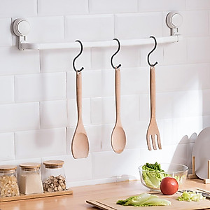 2PCS Banana Hook Under Cabinet, Rotatable Metal Banana Hanger Holder with 2 S Shape Hook and Screws, Kitchen Hook Banana Stand to Keep Bananas Fresh