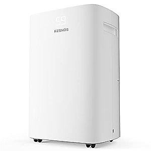 Kesnos 5500 Sq. Ft. Large Dehumidifier, 100 Pints Dehumidifiers with Drain Hose for Basements, Bedrooms, Bathrooms, Laundry Rooms - with Intelligent Control Panel, Front Display, 24 Hr Timer and 1.32 Gallon Water Tank
