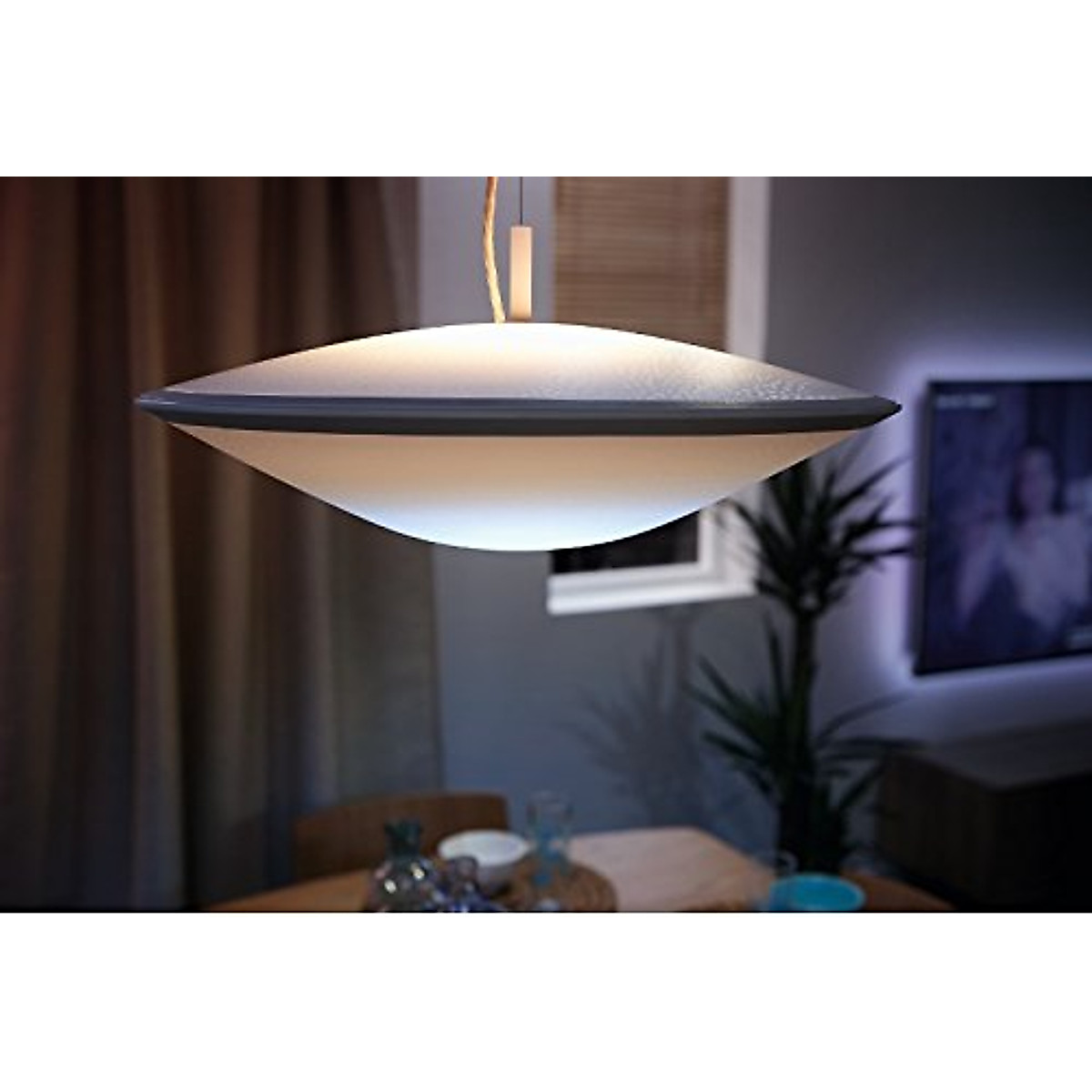 Philips Hue Phoenix Dimmable LED Smart Pendant Light (Opal White Works with Alexa Apple HomeKit and Google Assistant)