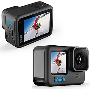 GoPro HERO10 Black- E-Commerce Packaging - Waterproof Action Camera with Front LCD & Touch Rear Screens, 5.3K60 Ultra HD Video