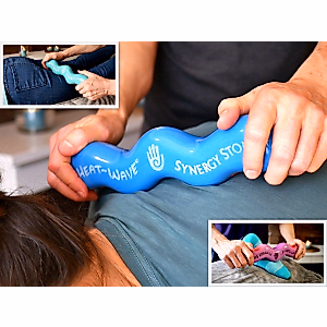 Heat-Wave (Basalt Black) Synergy Stone - Contoured Hot Stone Massage Tool with Radiant Heat - Relaxing and Therapeutic for Neck, Back, Legs, Feet - Natural-Matte Surface for on Skin with Oil only