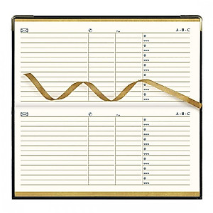 Brownline 2024 Executive Weekly Pocket Planner, Appointment Book, 12 Months, January to December, Horizontal, Sewn Binding, 6.75" x 3.1875", Trilingual, Black (CBE306-24)