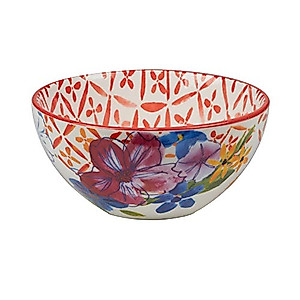Certified International Flower Power 6.25"All Purpose Bowls, Set of 6 Assorted Designs,