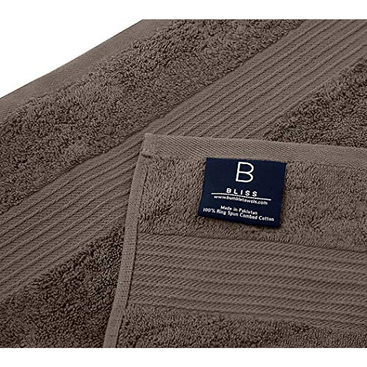 Bliss Luxury Combed Cotton Bath Towels - 34" x 56" | Extra Large Premium Quality Bath Sheet | Salon Towels | 650 GSM | Soft & Absorbent Towels for Bathroom | Slate, 2 PK Bliss Hand Towels