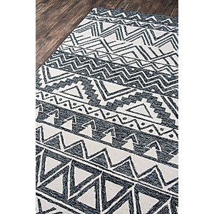 Momeni Mallorca Charcoal Area Rug Area Rug, 2' x 8' Runner Rug for Living Room, Dining Room, Bedroom, Hallways, and Kitchen