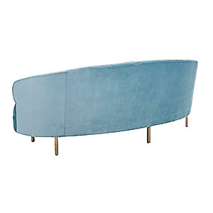 Safavieh Couture Primrose Glam Light Blue Velvet Curved Sofas