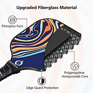 Niupipo Pickleball Paddles, Parent, Child Pickleball Set, USAPA Approved Pickleball Paddles 4 Pack, 4 Balls, 1 Pickleball Bag, Fiberglass, Lightweight Pickleball Paddle