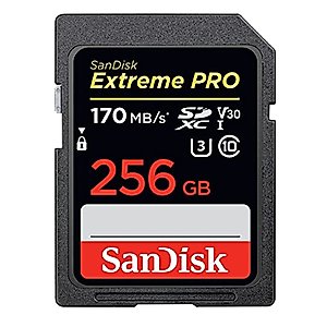 SanDisk 256GB Extreme PRO SDXC UHS-I Card - C10, U3, V30, 4K UHD, SD Card - SDSDXXY-256G-GN4IN
