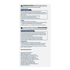 NIVEA FOR MEN Sensitive Post Shave Balm 3.30 oz (Pack of 4)