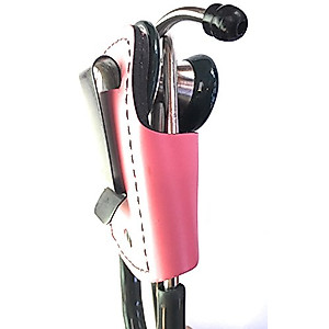 The Original BATCLIP (PINK) – Premium Leather Handmade Clip-On Stethoscope Hip Holder; No More Neck Carrying, Loss, or Misplacement. Proudly Carry Your High-End Stethoscope with Taste and Style.