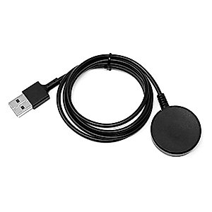 Compatible Samsung Watch Charger for Galaxy Watch 4, Galaxy Watch 3, Samsung Smart Watch Active 2 by ElloGear - USB Wireless Charging Dock Replacement Adapter Stand Classic Charge - Black