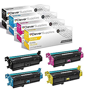 CS Compatible Toner Cartridge Replacement for HP 507X 507A CE400X CE401A CE402A CE403A for Laserjet Enterprise M551n M551dn M551xh M570dw M570dn M575c M575dn (Black Cyan Magenta Yellow 4-Pack)