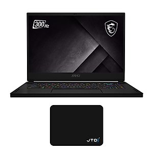 MSI GS66 15.6" FHD 300hz Gaming Laptop, Core i7-10750H, Discrete NVIDIA GeForce RTX 3080 (64GB DDR4 RAM | 2TB PCIe SSD) 1080p Webcam, RGB Keyboard, Windows 10 Bundle W/JTD Pad