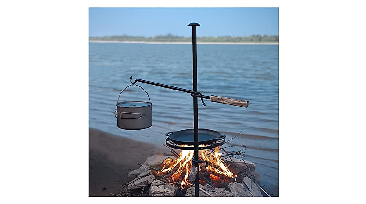 Heavy Duty Adjustable Campfire Grill for Outdoor BBQ