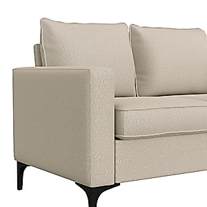 Hillsdale Alamay Modern Upholstered Loveseat Fabric Sofa, Oatmeal