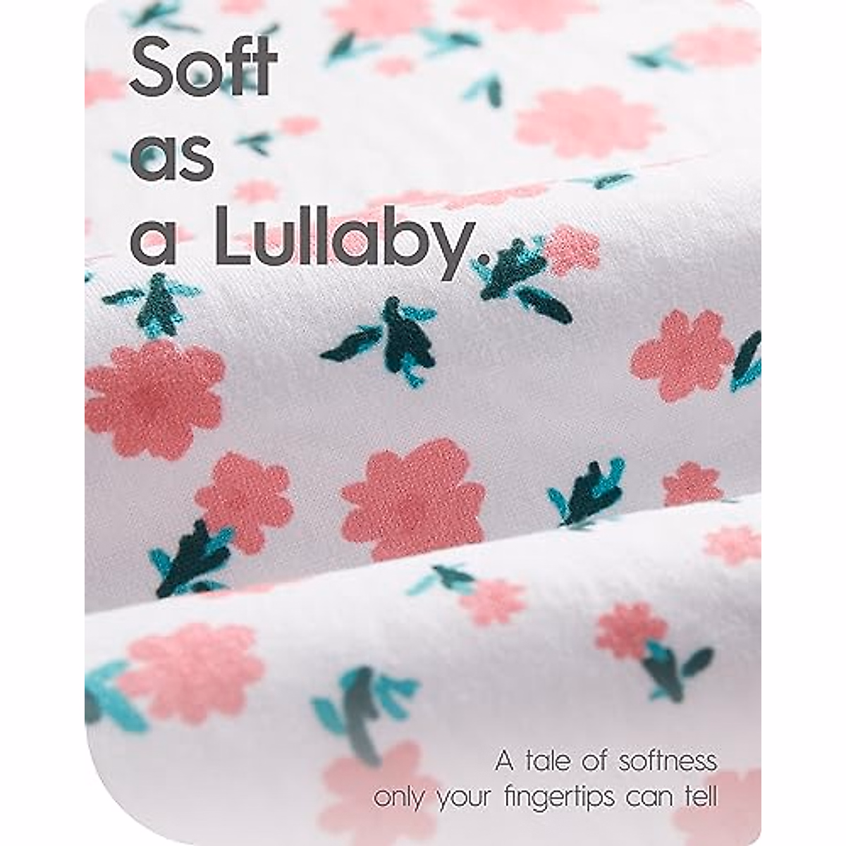 Graco Pack N Play Sheets Fitted, TotBasic Buttery Soft Portable Crib Sheets, Super Stretchy Jersey Cotton Pack and Play Sheet, Mini Crib Sheets Floral, 2 Pack Playard Sheets Cute Flower, Green & Pink