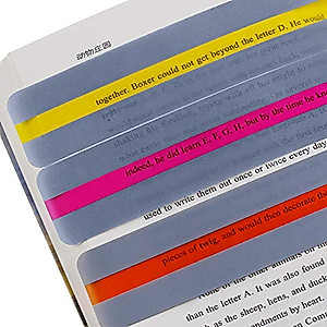 Chinco 32 Pieces Guided Reading Strips Highlight Strips Colored Overlays Colorful Bookmark-Helps with Dyslexia for Students and Teacher Teaching(Mixed Colors)