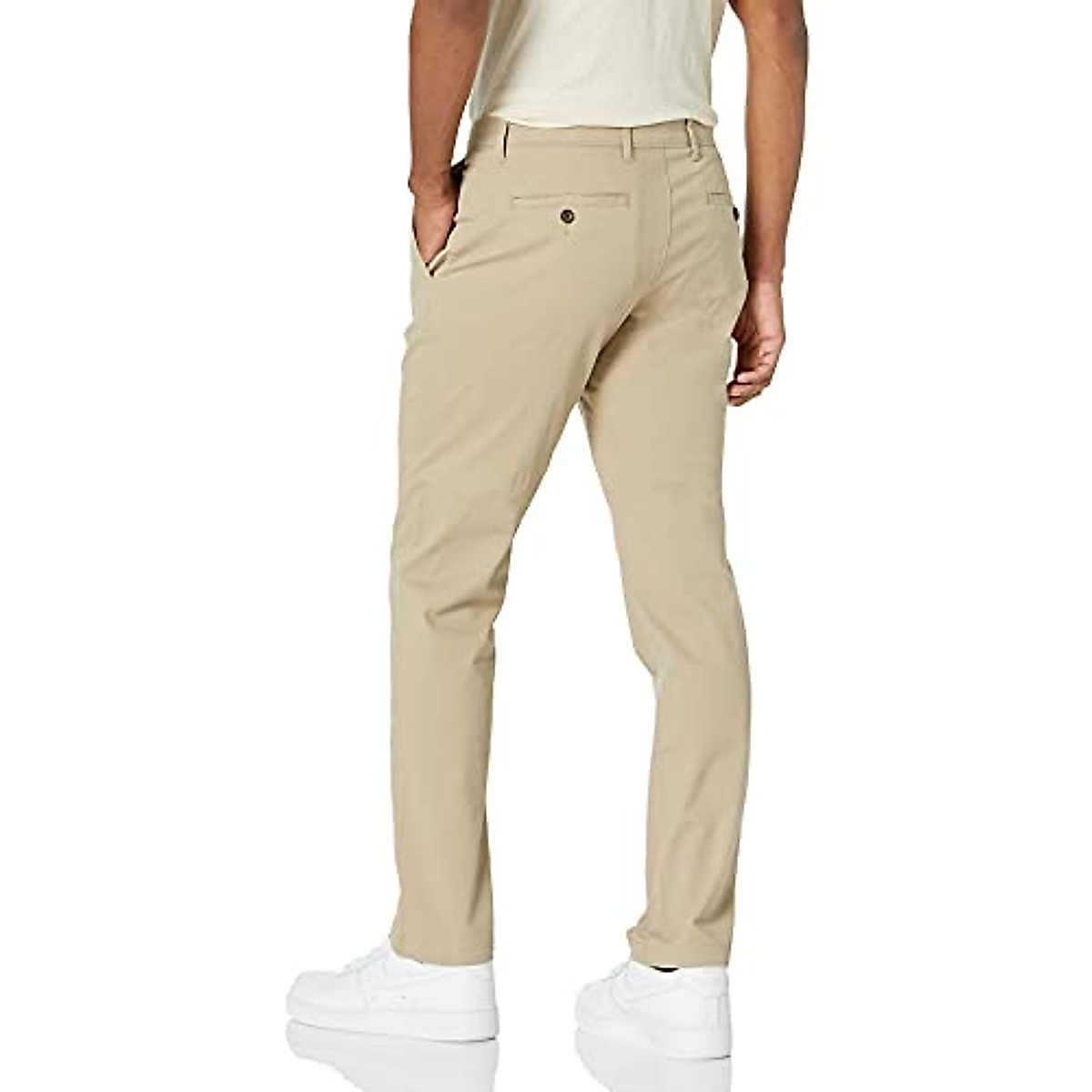 Amazon Essentials Men's Skinny-Fit Casual Stretch Chino Pant, Khaki Brown, 28W x 30L