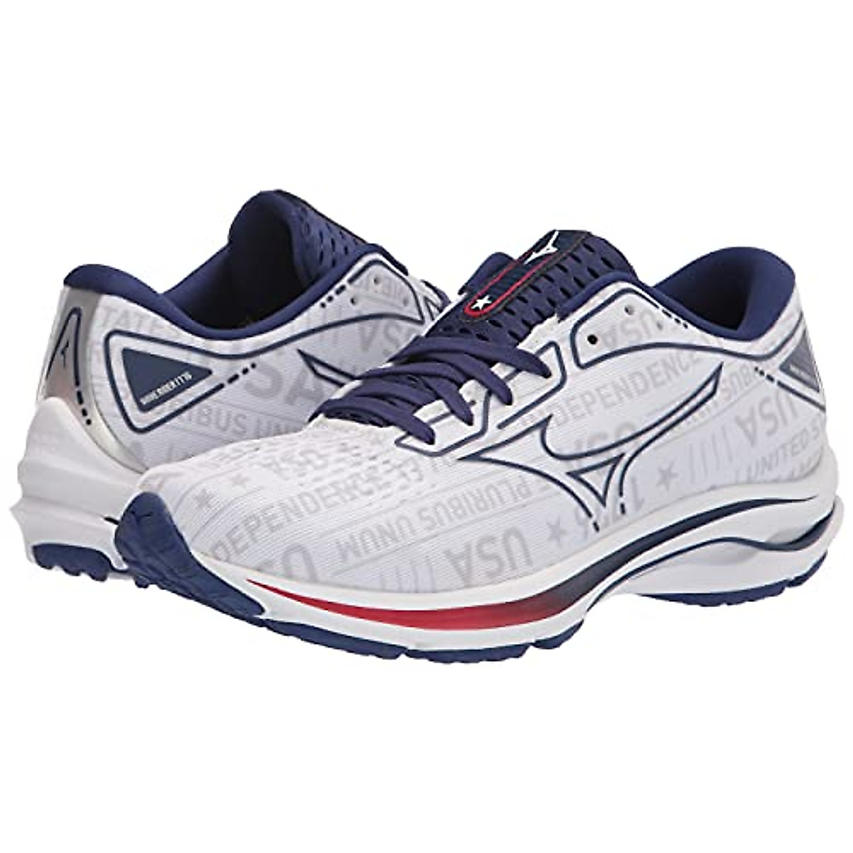 Mizuno Women's Wave Rider 25 Running Shoe, White, 9.5