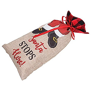 Hemoton Old Man Gift Christmas Santa Wine Bottle Cover Vintage Xmas Bottle Cover Decoration Old Men Gifts