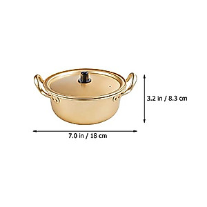 Korean Ramen Cooking Pot Ramen Noodle Pot Aluminum Noodle Pot Fast Heating For Kitchen Cookware for Cooking Soup Pasta Stew Japanese Noodles Food Food Food Korean Noodle Pan