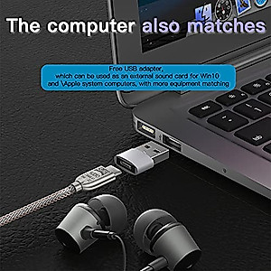 GAMDER USB Type C to 3.5MM DSD128 32bit/384KHz CS46L41 + SA9302L Hi-Fi Dual Audio Chip Decoder Headphone Amplifier Adapter DAC for Android Phone Windows 10 MAC