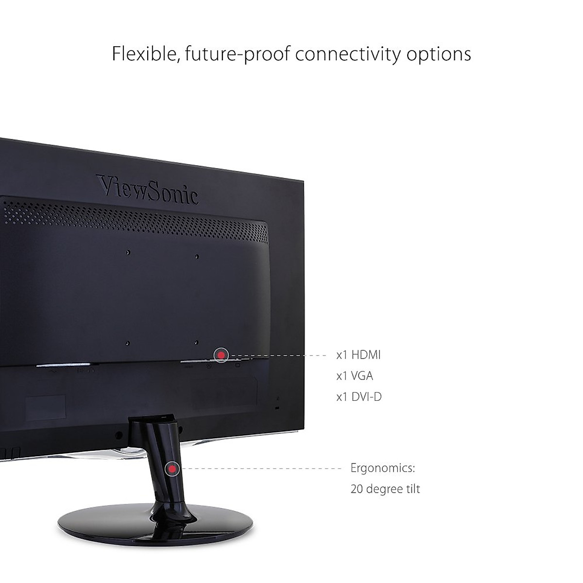 ViewSonic VX2252MH 22in 2ms 1080p Gaming Monitor HDMI, DVI, VGA (Renewed)