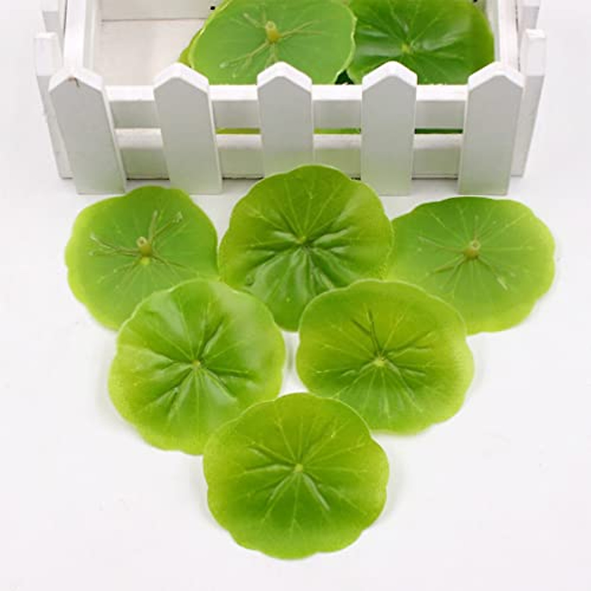 PRETYZOOM 60PCS Mini Artificial Floating Foam Lotus Leaves Lily Pads Artificial Foliage Pond Decor for Pond Pool Home Aquarium Decoration (2.36")