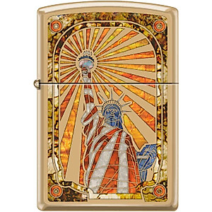 Statue of Liberty - Fusion High Polish Brass Zippo Lighter