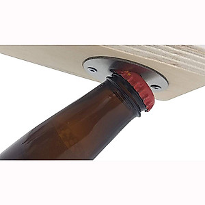 8 Set Bottle Opener Insert,Stainless Steel Round DIY Bottle Opener Hardware Kit Hardware Parts Supply with Screws