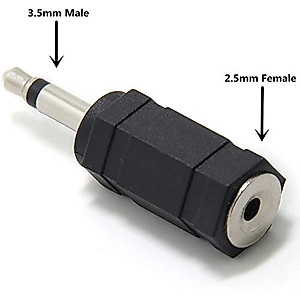 Ancable 2-Pack 3.5mm Mono Plug to 2.5mm Mono Jack Adapter