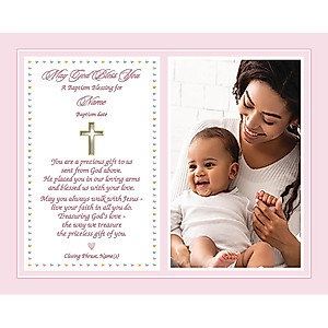 Poetry Gifts Baptism Personalized Blessing for Baby Girl, Customized 8x10 Inch Print