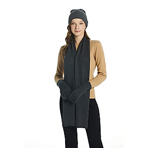 EURKEA 100% Cashmere Winter Scarf in Solid Colors with Gift Box for Women, Warm & Soft & Lightweight, Gift Ready