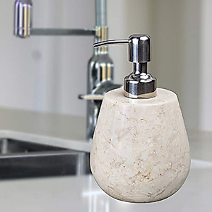 Creative Home Champagne Marble Boulder Liquid Soap Dispenser