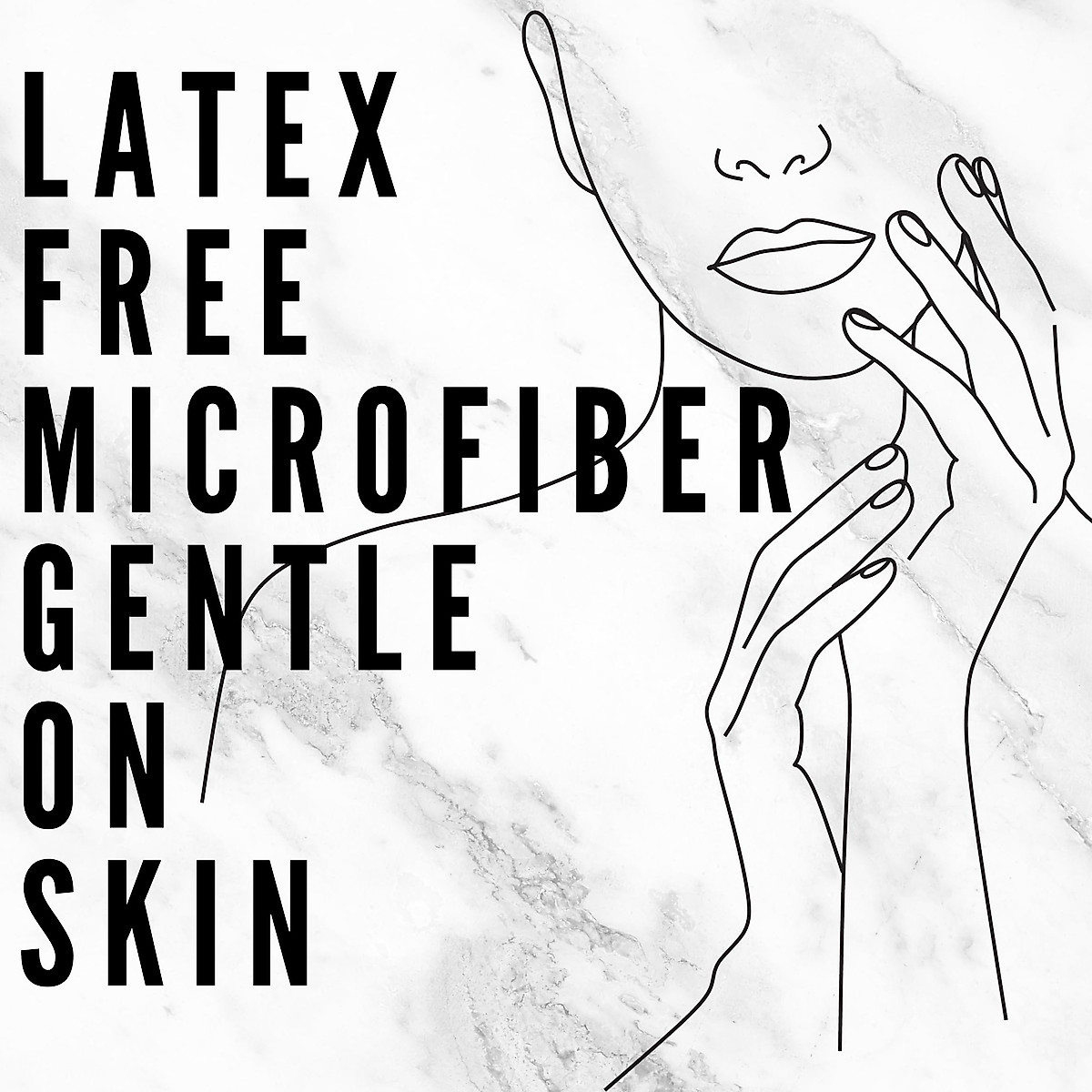 Premium Quality Marble Makeup Sponges, Soft Microfiber Blenders, 2 pack