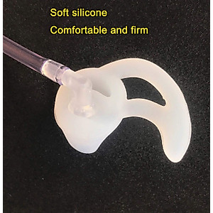 Silicone Fin Ear Mold for Two Way Radio Earpiece Replacement Earmold Earbud Tips for Surveillance Police Earpiece Coil Tube Headset (2 Pair Fin Large)