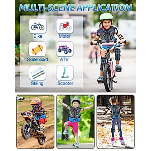 StarknightMT Kids Motorcycle Armor Suit Dirt Bike Gear Riding Protective Chest Spine Back Protector Shoulder Arm Elbow Knee Protector Pads for Cycling Skateboard,Skiing,Skating,Off-Road